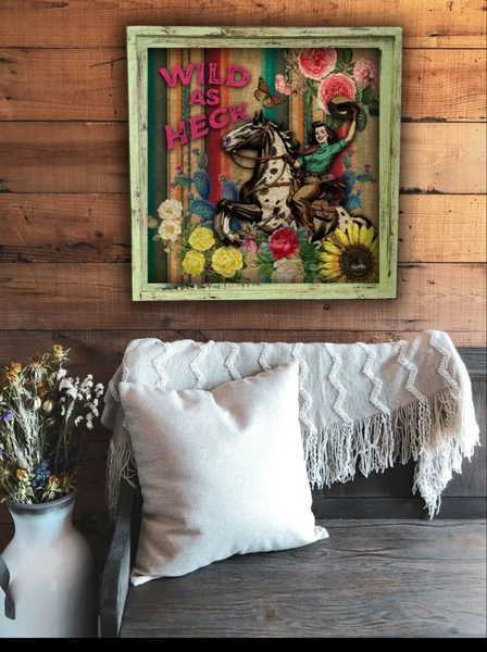 Wild as Heck 20x20 Canvas – Backwoods Barbie Couture